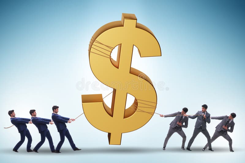 Business People Pulling Money in Investor Concept Stock Photo - Image ...
