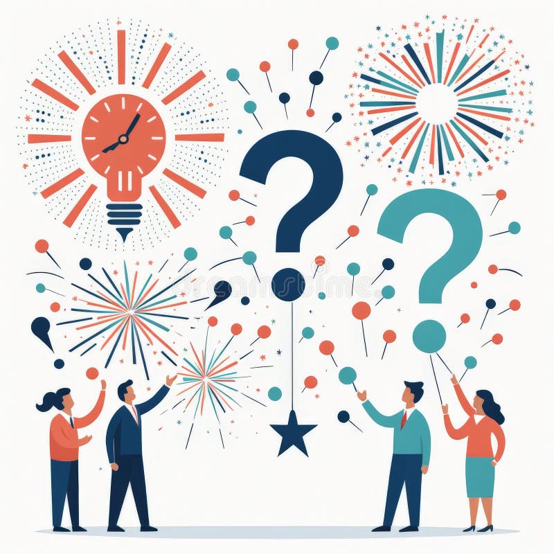 Business People with Question Mark. Stock Illustration - Illustration ...