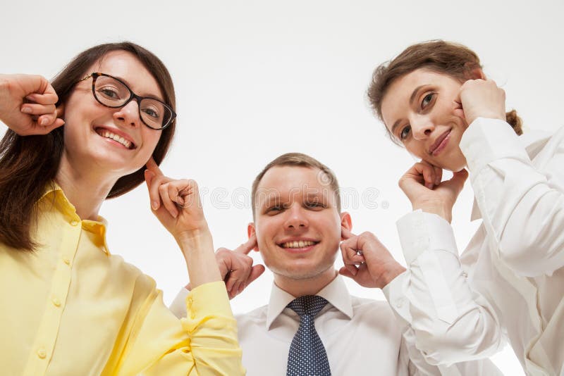 Business People Refusing To Listen Somebody Stock Image - Image of ...