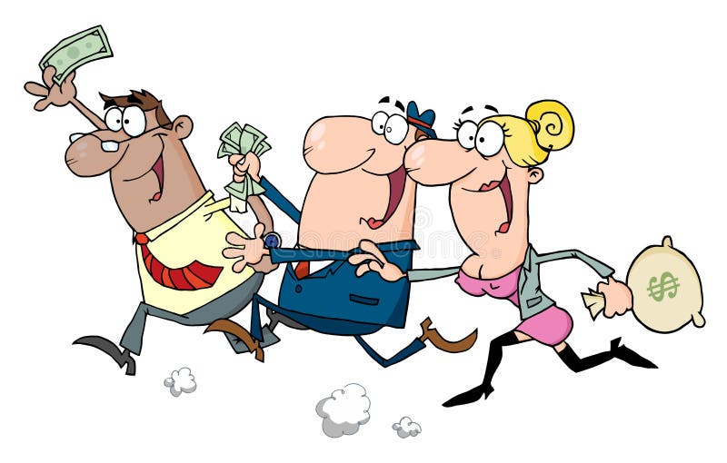 Running after money stock vector. Illustration of hook - 31472352