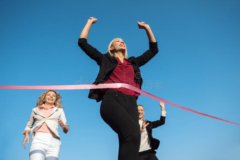 Business People Running on Racing Track Stock Image - Image of ...