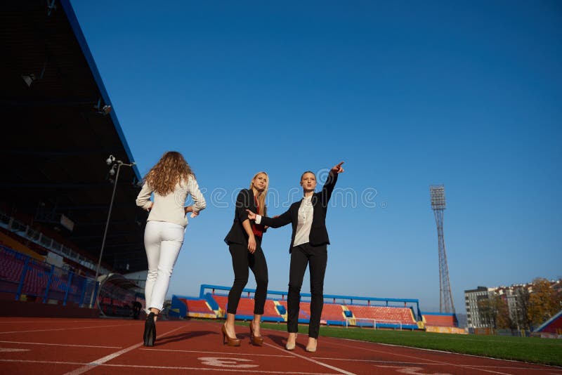 Business People Running on Racing Track Stock Image - Image of employee ...