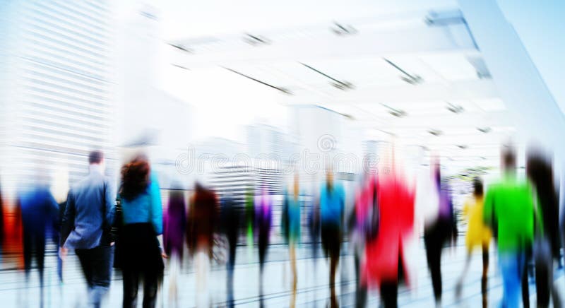 Business People Rush Hour Walking Commuting City Concept Stock Photo ...