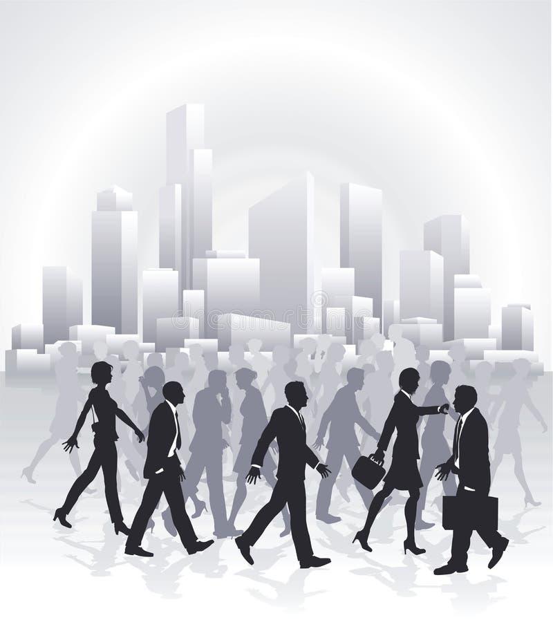 Business Walking Crowd Rushing People Stock Vector - Illustration of ...