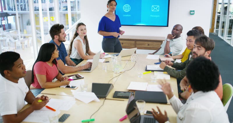 Presentation, Meeting or Hands of Speaker in Seminar for Teaching or ...