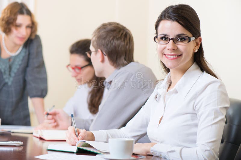 Business people at seminar stock image. Image of presentation - 37146293