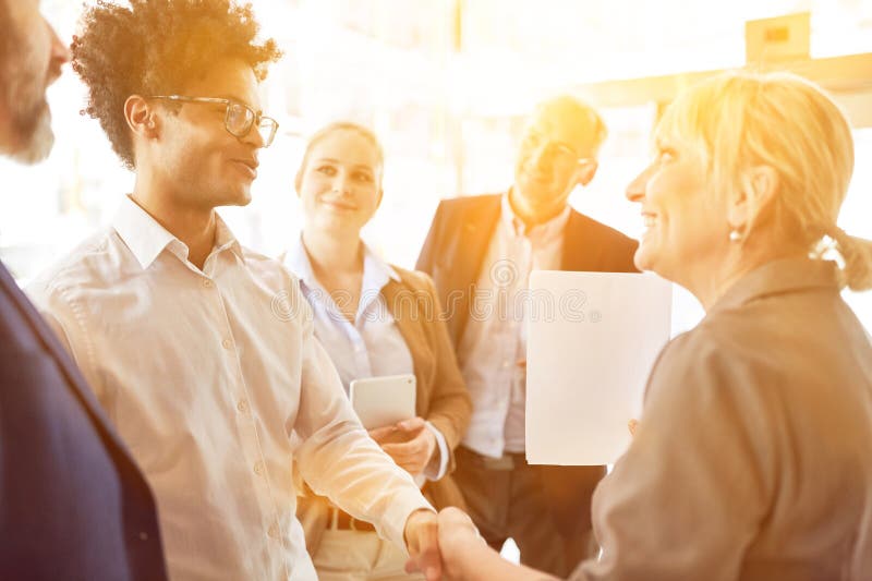 Business People Shake Hands in Cooperation Stock Photo - Image of ...