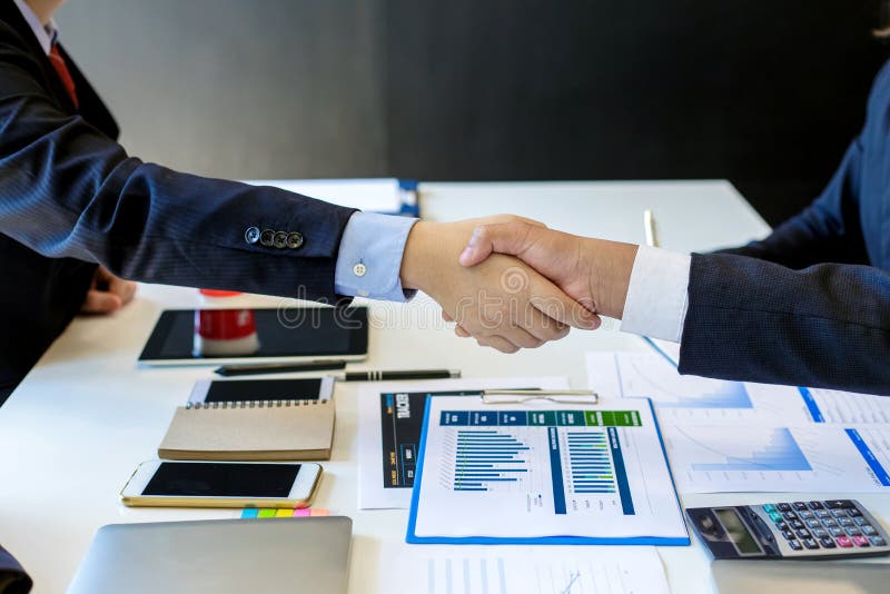 Business People Shaking Hands. Congratulations and Success of the ...