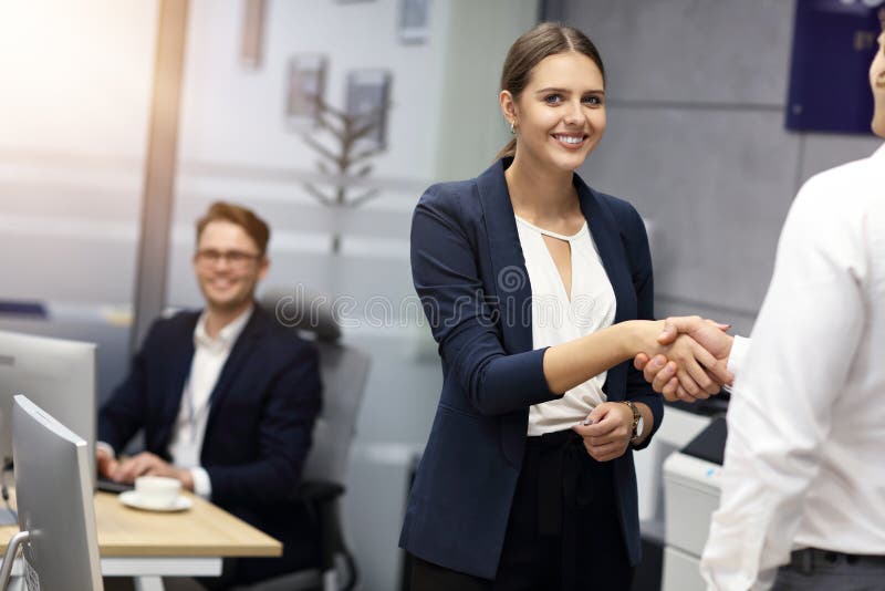 Business People Shaking Hands in the Office Stock Photo - Image of ...