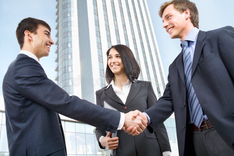 Business People Shaking Hands Stock Photo - Image of corporation, group ...