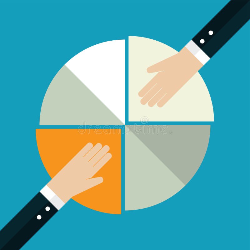 Business People Share the Chart Stock Vector - Illustration of employee ...