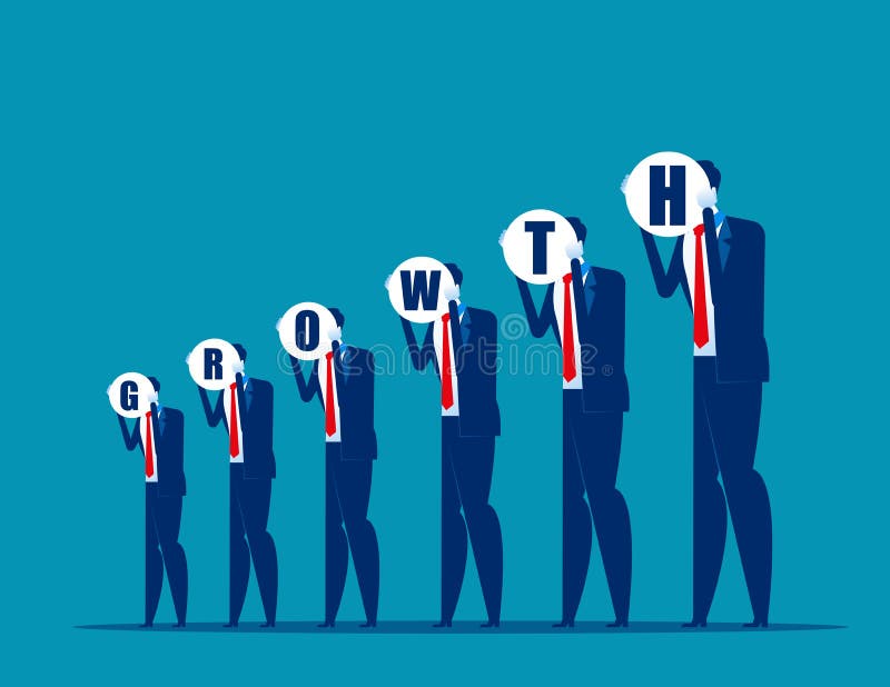 Business People Show Growth Graph. Concept Business Vector, Successful ...