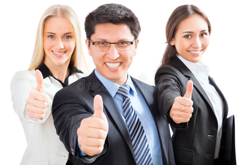 Business People Show Thumb Up Stock Photo - Image of cheerful, showing ...