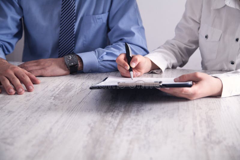 Business People Signing Contract. Business Concept Stock Image - Image ...