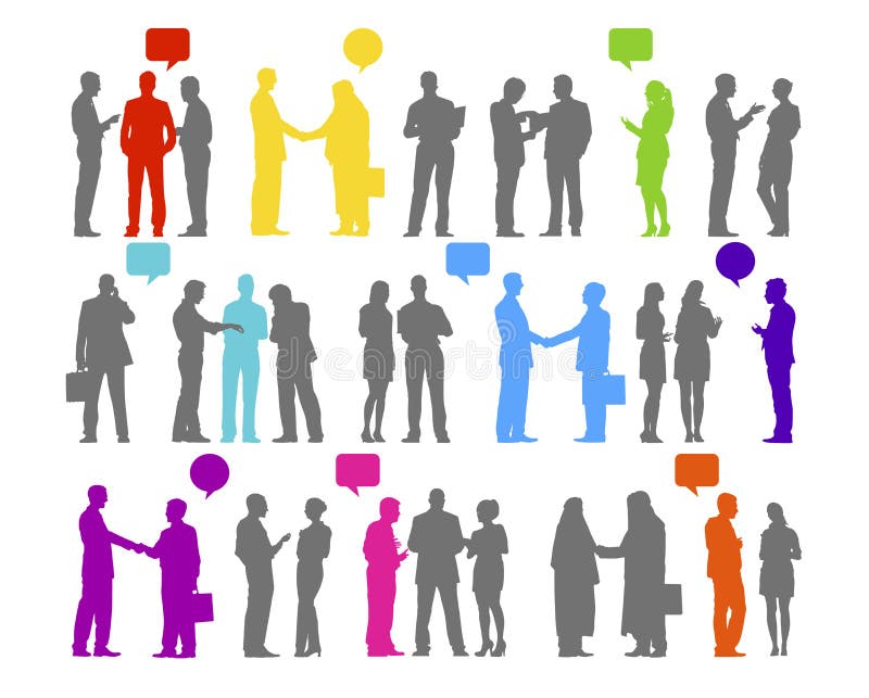 Collaboration Concept with Business Persons Work Together To Achieve Goal. Stock Illustration ...