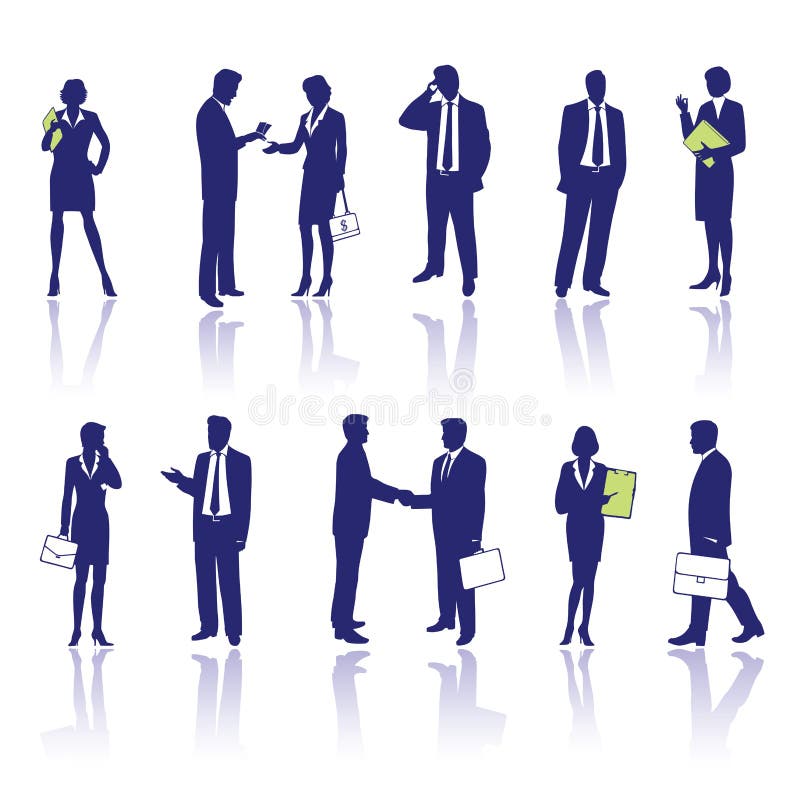Business silhouettes stock vector. Illustration of people - 9328035