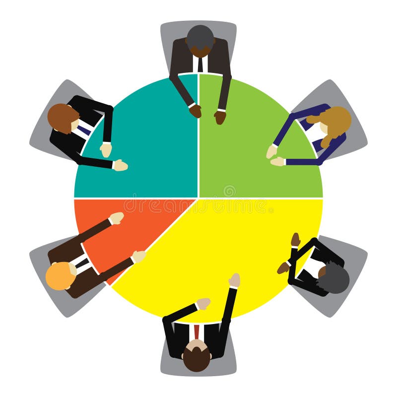 People Sitting Round Table Stock Illustrations – 1,025 People Sitting ...