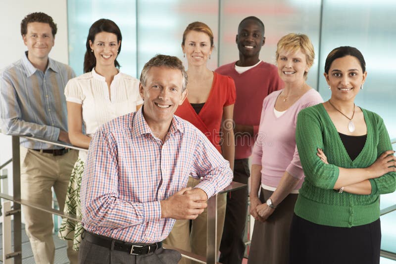 Business People Smiling in Office Stock Image - Image of asian, office ...