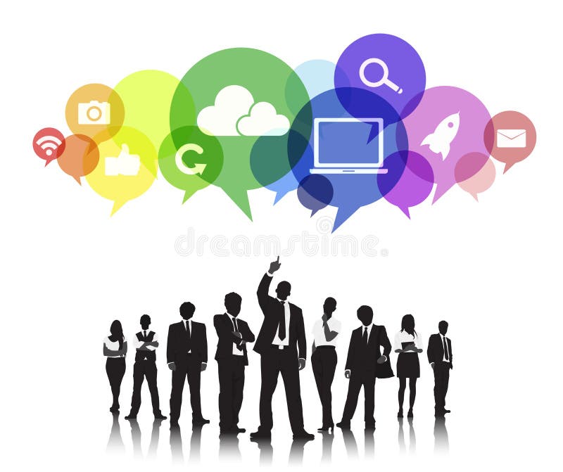 People Social Networking and Computer Network Concepts Stock ...