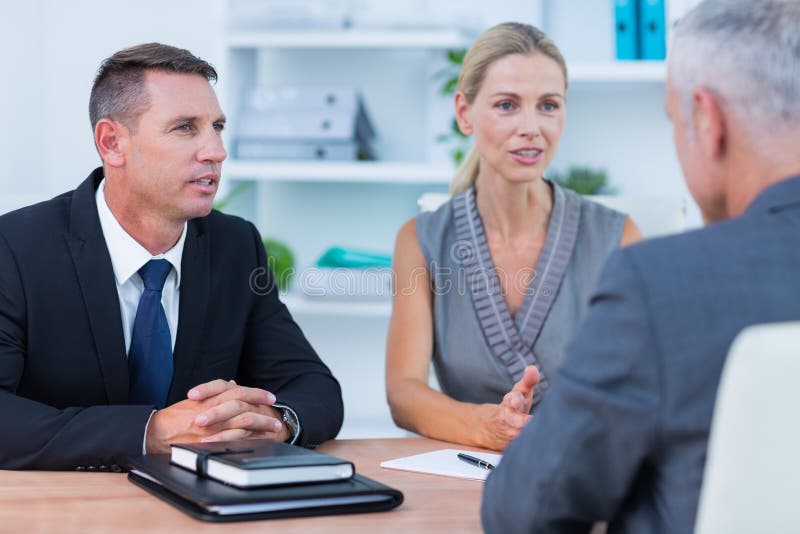 Business People Speaking at Meeting Stock Image - Image of colleagues ...