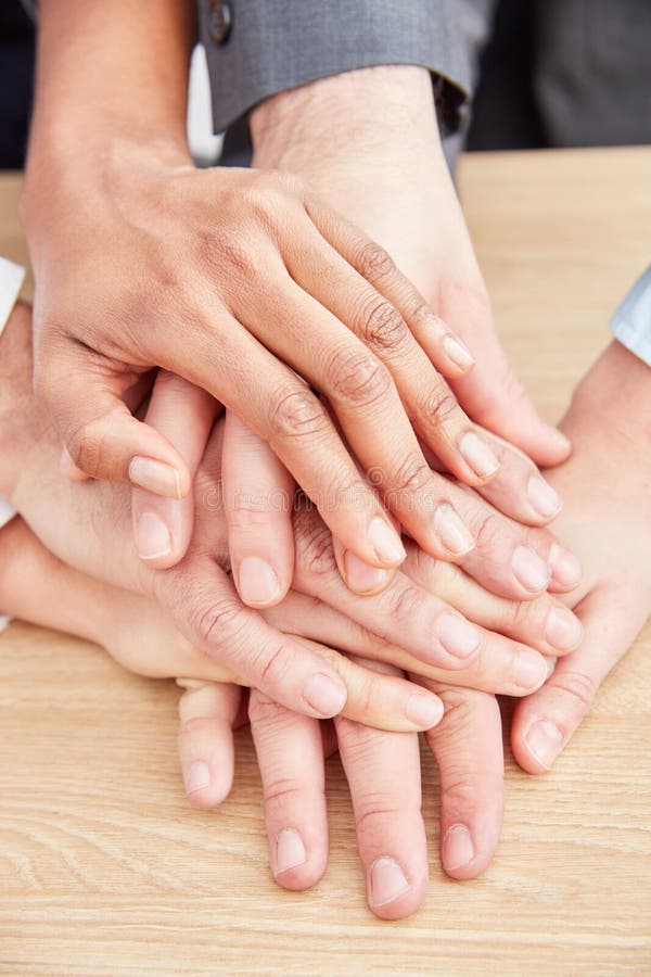 Business People Stack Hands As a Sign for Teambuilding Stock Photo ...