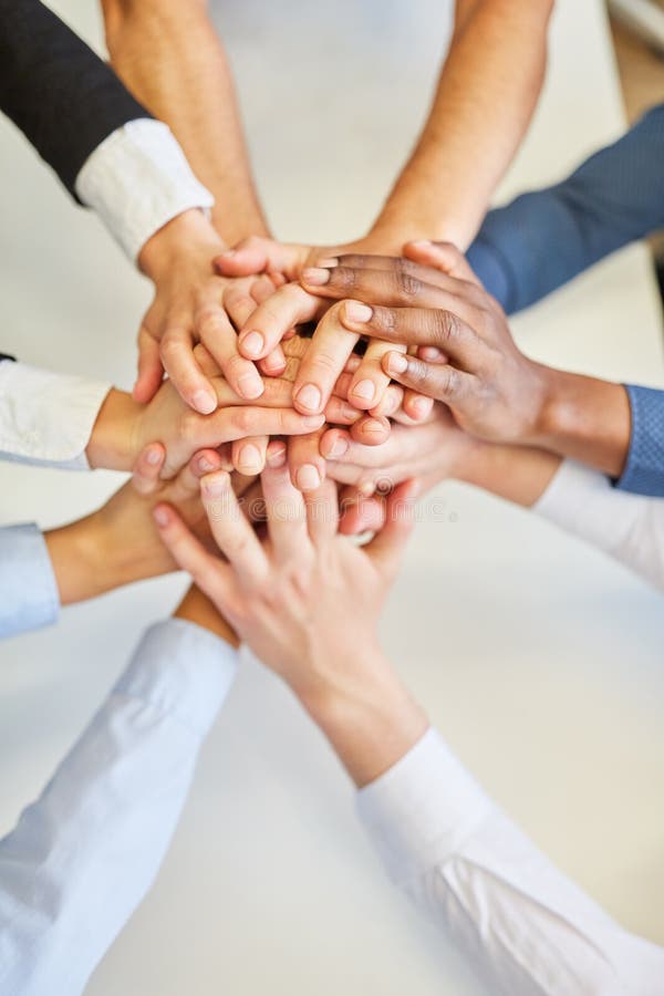Business People Stack Hands for Motivation Stock Photo - Image of ...