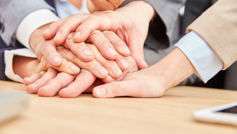 Business People Stack Hands for Team Development Stock Photo - Image of ...