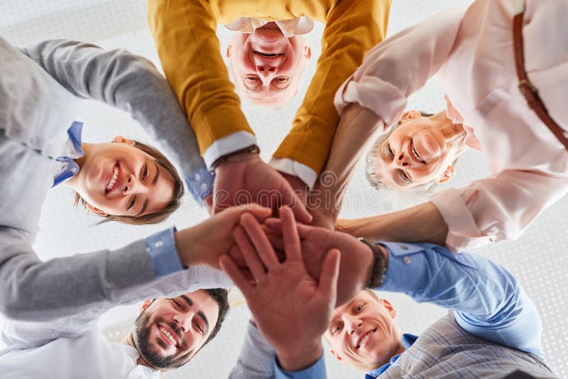 Business People Stack Hands Together Stock Image - Image of cooperation ...
