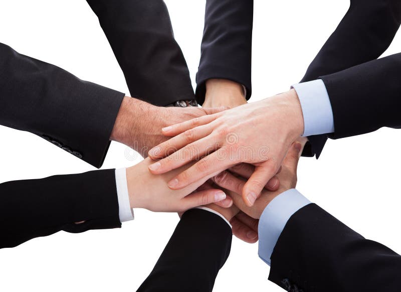 Business People Stacking Hand Over Each Other Stock Image - Image of ...