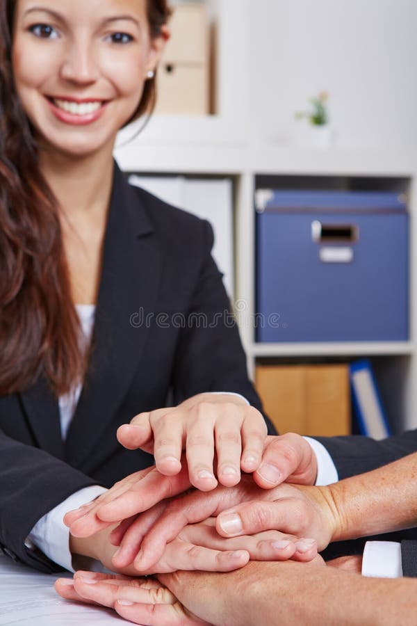 Business People Stacking Hands for Stock Image - Image of success ...