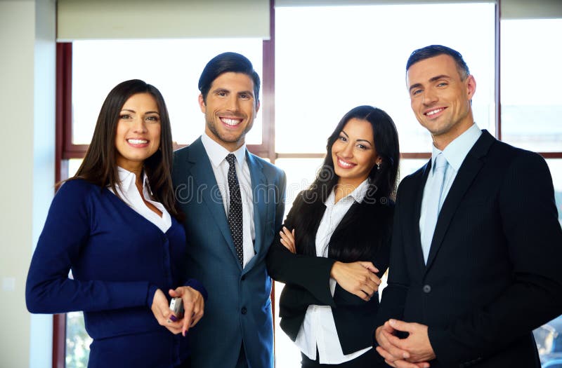 Business People Standing in Office Stock Photo - Image of adult, human ...