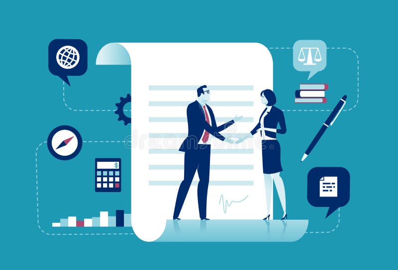 Agreement Graphic Composition Stock Vector - Illustration of ...