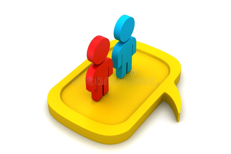Business People Standing in Speech Bubbles Stock Illustration ...