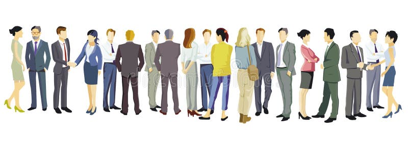 People Standing in a Row - Illustration Stock Vector - Illustration of ...
