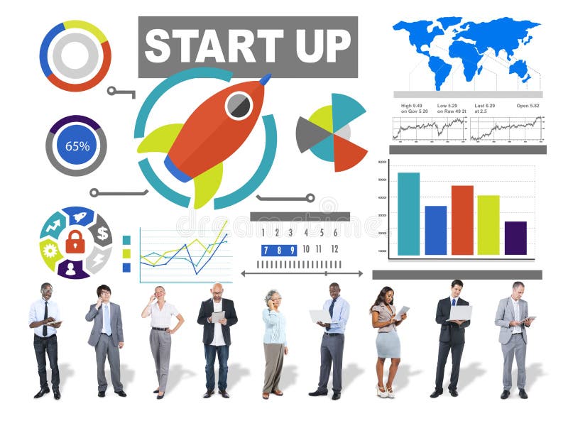 Business People Start Up Digital Communication Technology Concept Stock ...