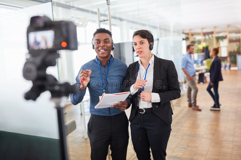 Business People Streaming Live for a Tutorial Stock Photo - Image of ...