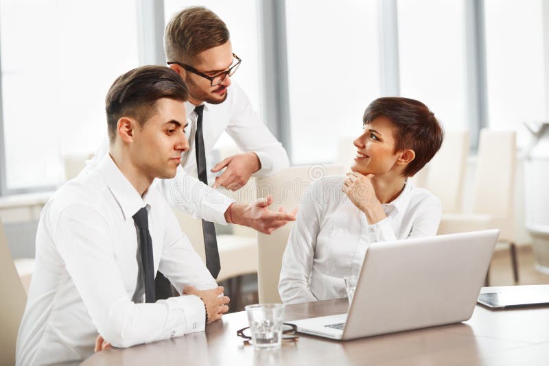 Business People. Successful Business Partners Discuss Project Stock ...