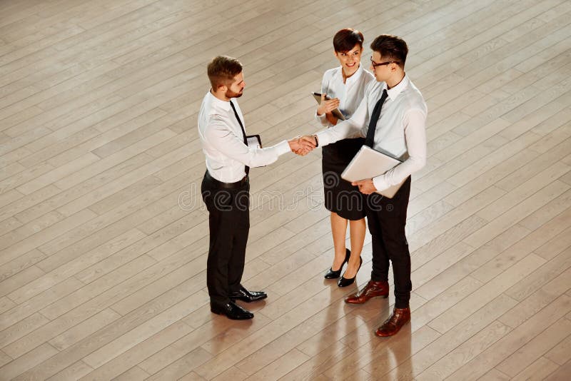 Business People. Successful Business Partners Discuss Project. Stock ...