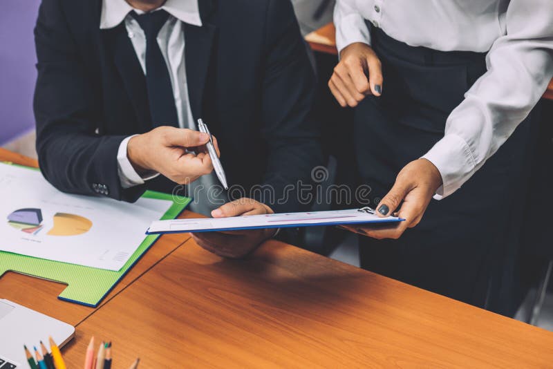 Business People are Summarizing the Performance of the Enterprise Stock ...