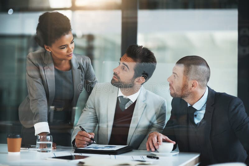 Business People, Tablet and Collaboration for Documents in Office ...