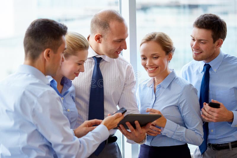 Business People with Tablet Pc Computer at Office Stock Photo - Image ...