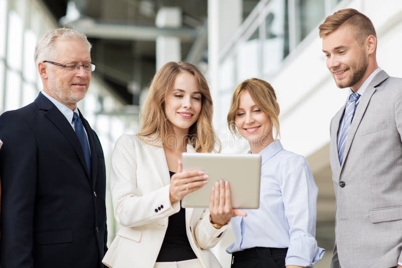 Business People with Tablet Pc Computers at Office Stock Image - Image ...