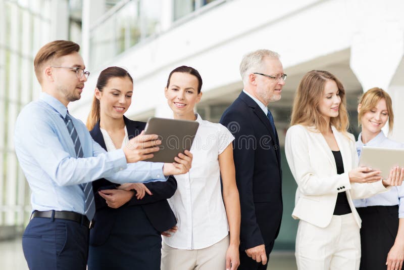 Business People with Tablet Pc Computers at Office Stock Image - Image ...