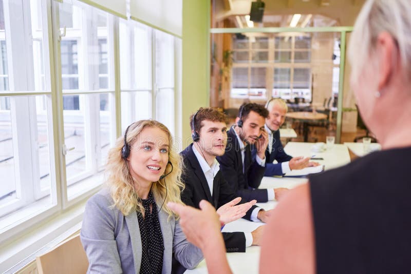 Business People Take a Language Course or Training Stock Photo - Image ...
