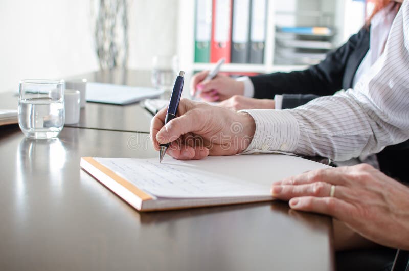 Two Business People Working Together; Light Effect Stock Photo - Image ...