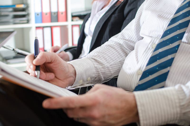 Business People Taking Notes Stock Image - Image of occupation ...