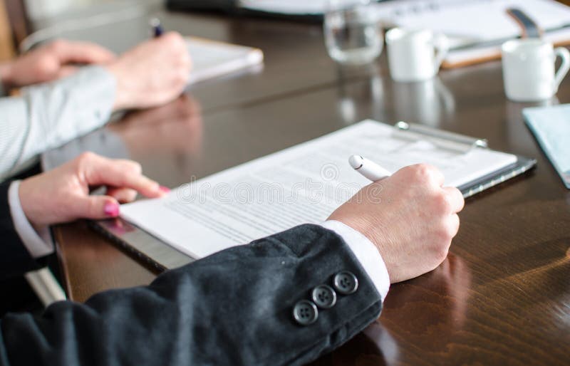 Business People Taking Notes Stock Image - Image of conference, office ...