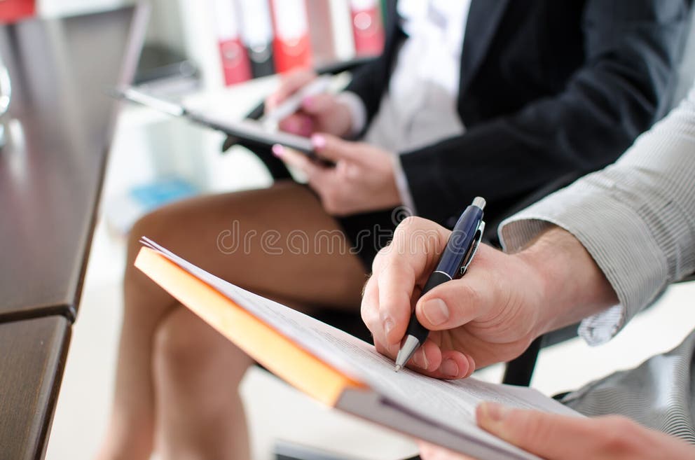 Business People Taking Notes Stock Image - Image of occupation, taking ...