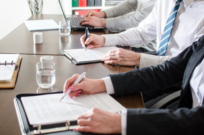 Business People Taking Notes Stock Image - Image of conference, office ...