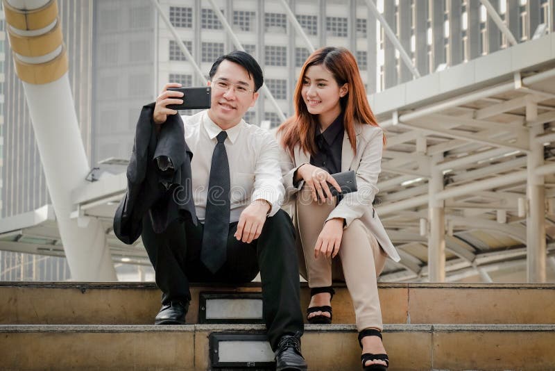 Business People Taking Selfie Stock Image - Image of business ...